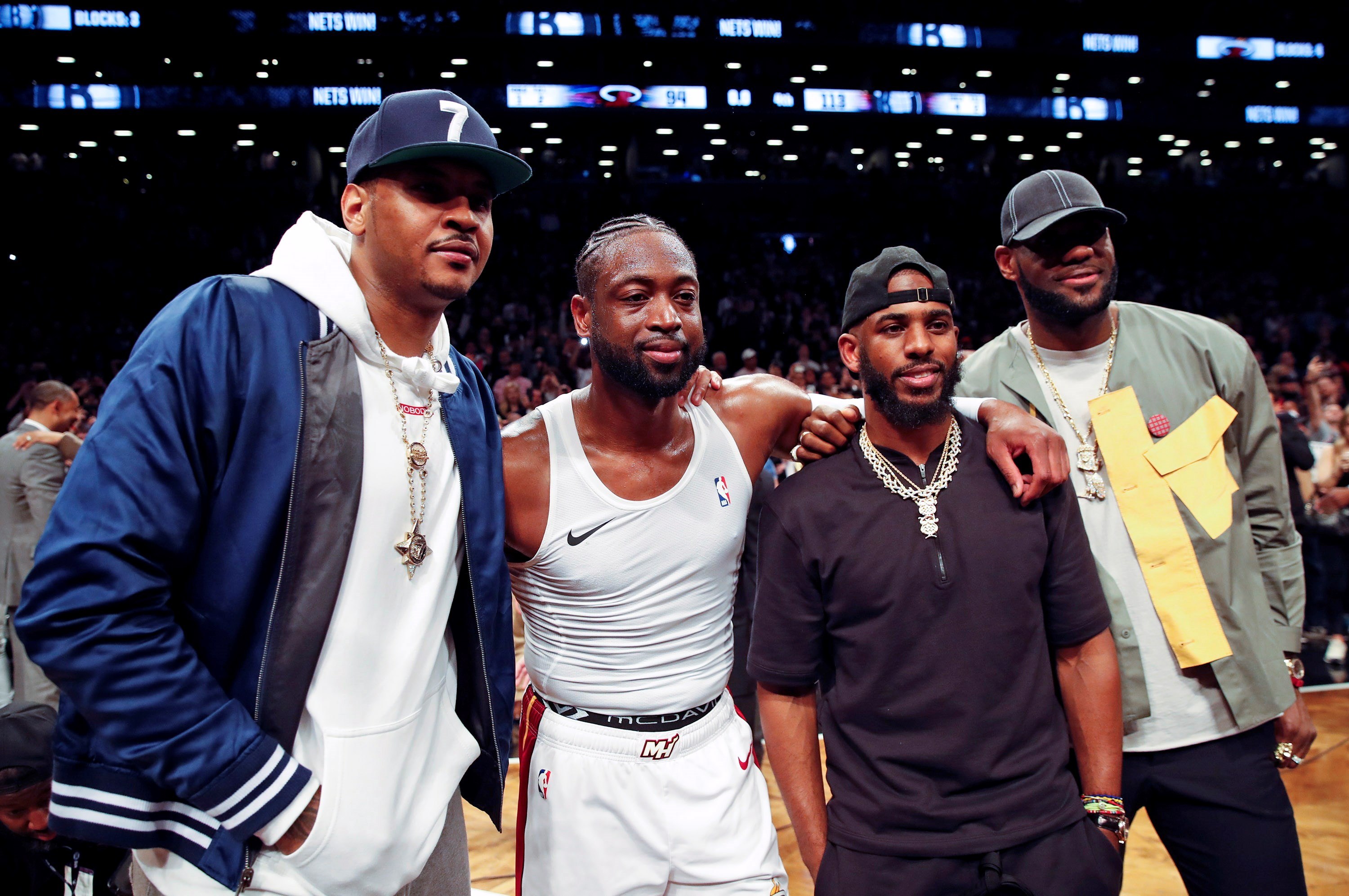 Wade dice "adiós" a la NBA con triple-doble, acompañado de James, Melo ...